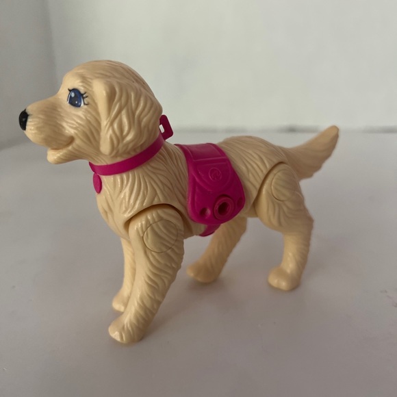 Barbie | Toys | Barbie Strollin Walking Pups Taffy Dog Pink Bags Golden ...